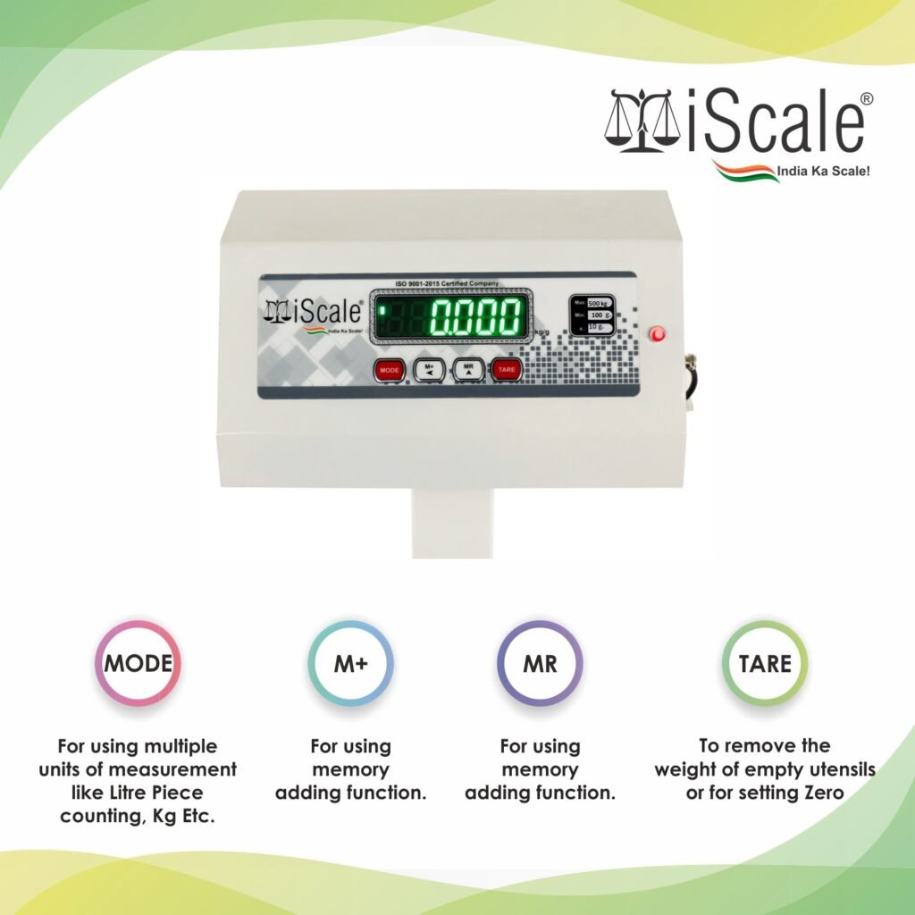 iScale Electronic Platform Weighing Scale 500kg Capacity 50g Accuracy ...