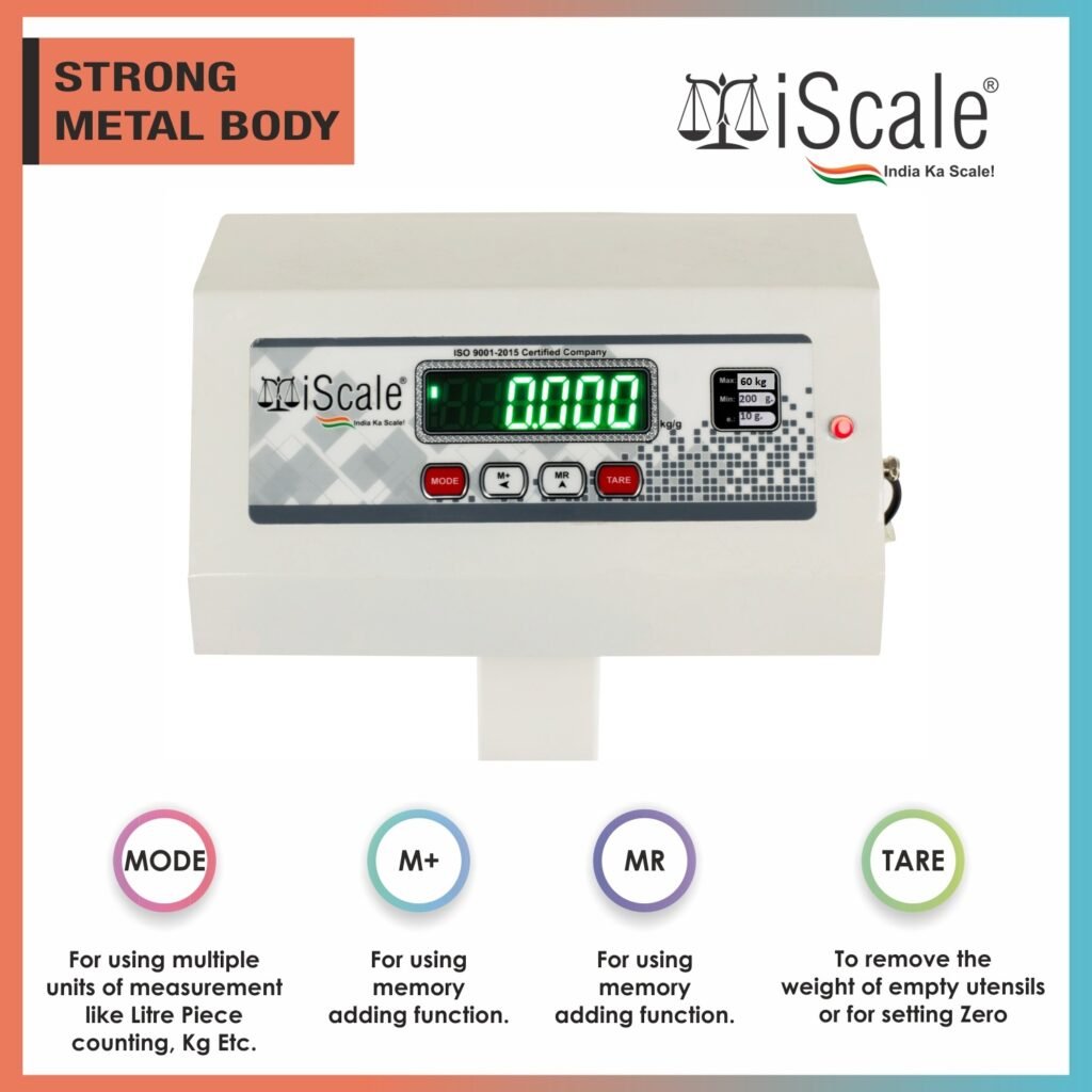 iScale 60kg Weight Capacity 10g accuracy Digital weighing scale ...