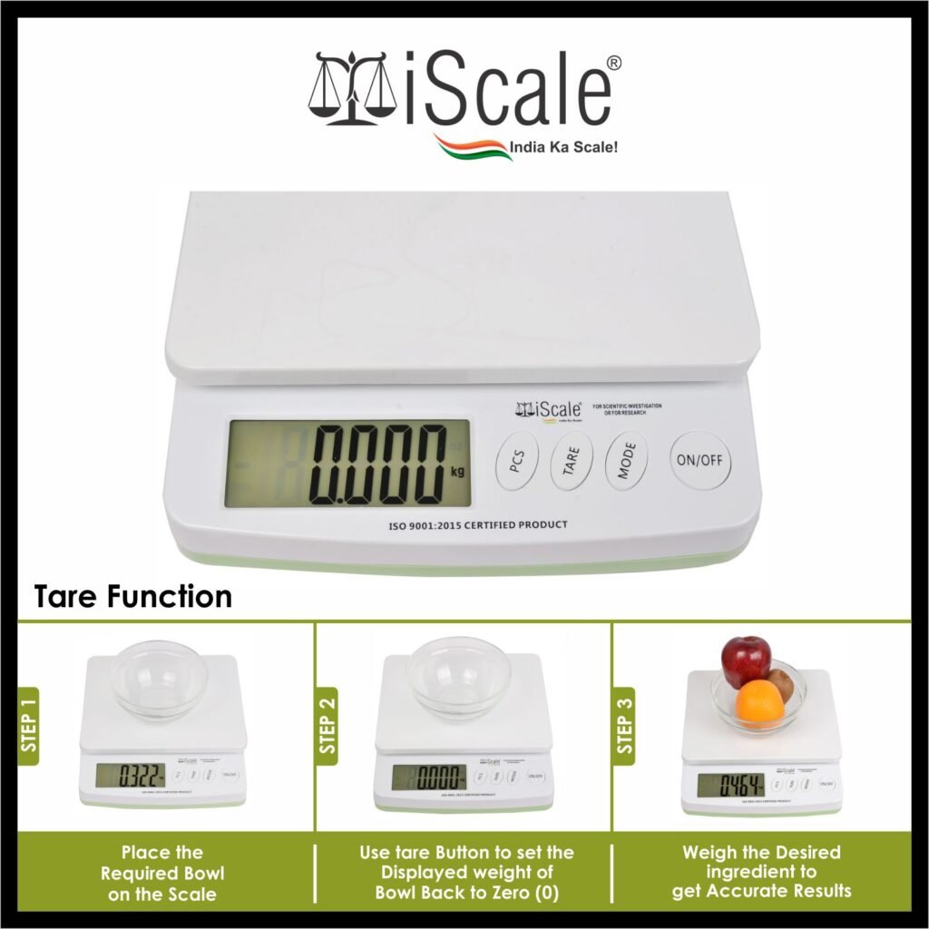 iScale i-130 30kg x 1g Digital Kitchen & Multipurpose Weighing Scale medium pan size 23.5 x 19.5 ...