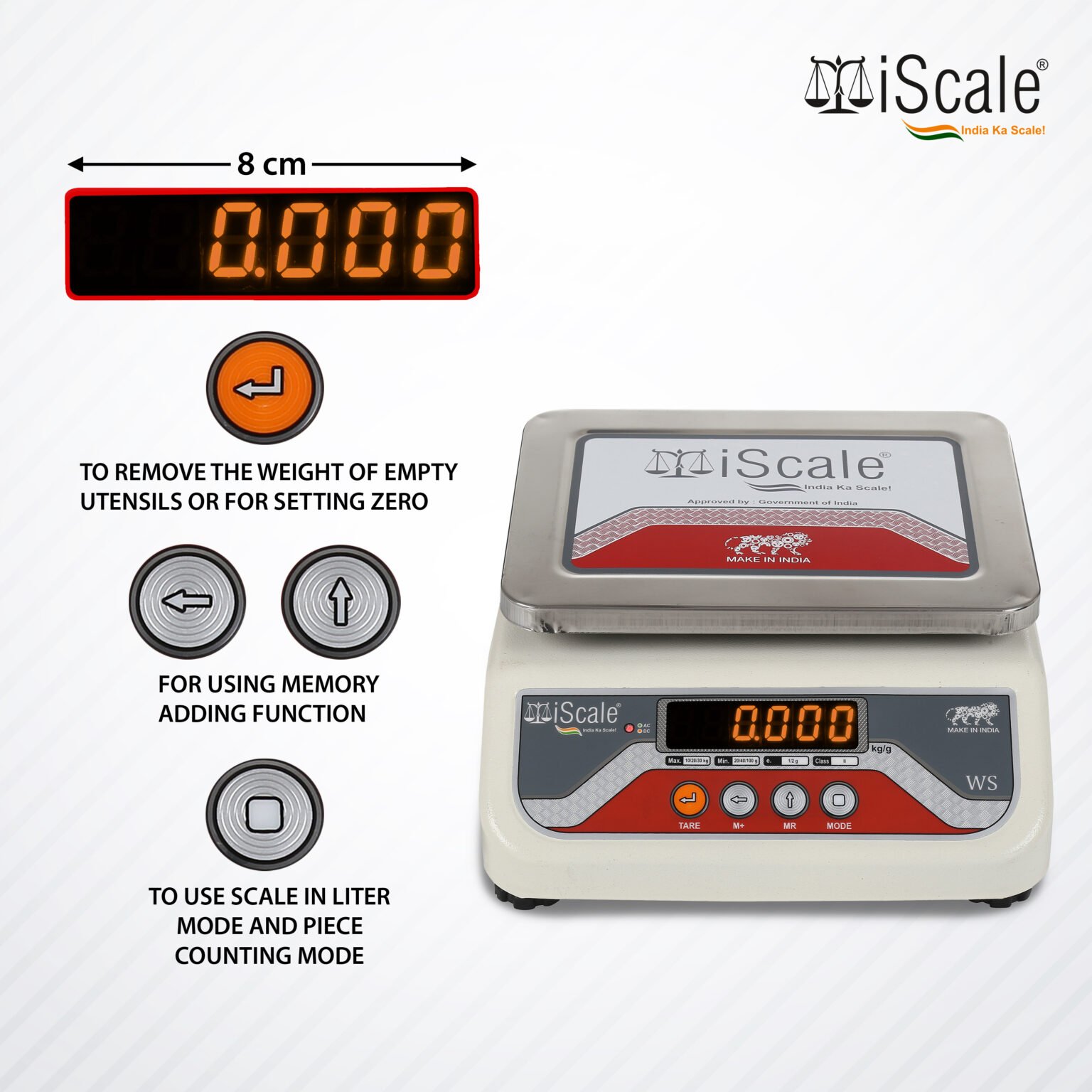 iScale i-03 Weight Capacity 10kg x 1g Digital Weighing Machine ...