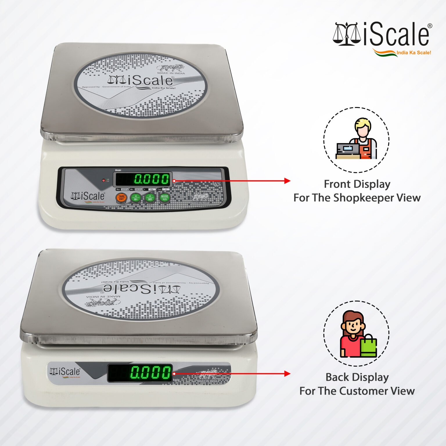 iScale i-06 Weight Capacity 30kg x 1g Accuracy, Electronic Chargeable Weighing Machine ...