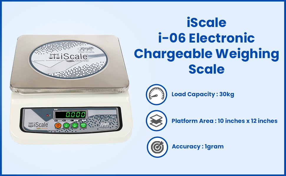 iScale i-06 Weight Capacity 30kg x 1g Accuracy, Electronic Chargeable ...