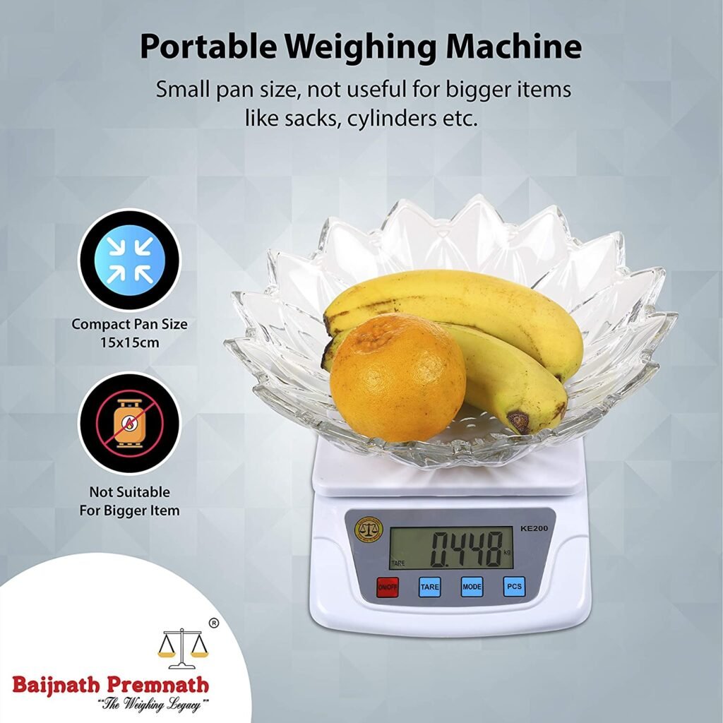 Baijnath Premnath Digital 10kg x 1g Small Size Premium Scale Balance ...