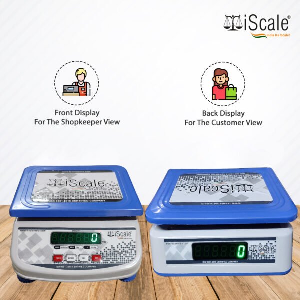 iScale Go-Lite, 30kg x 1g, Small pan size 21.5×16.5cm, Best Suitable for 5-10kg, Domestic All ...